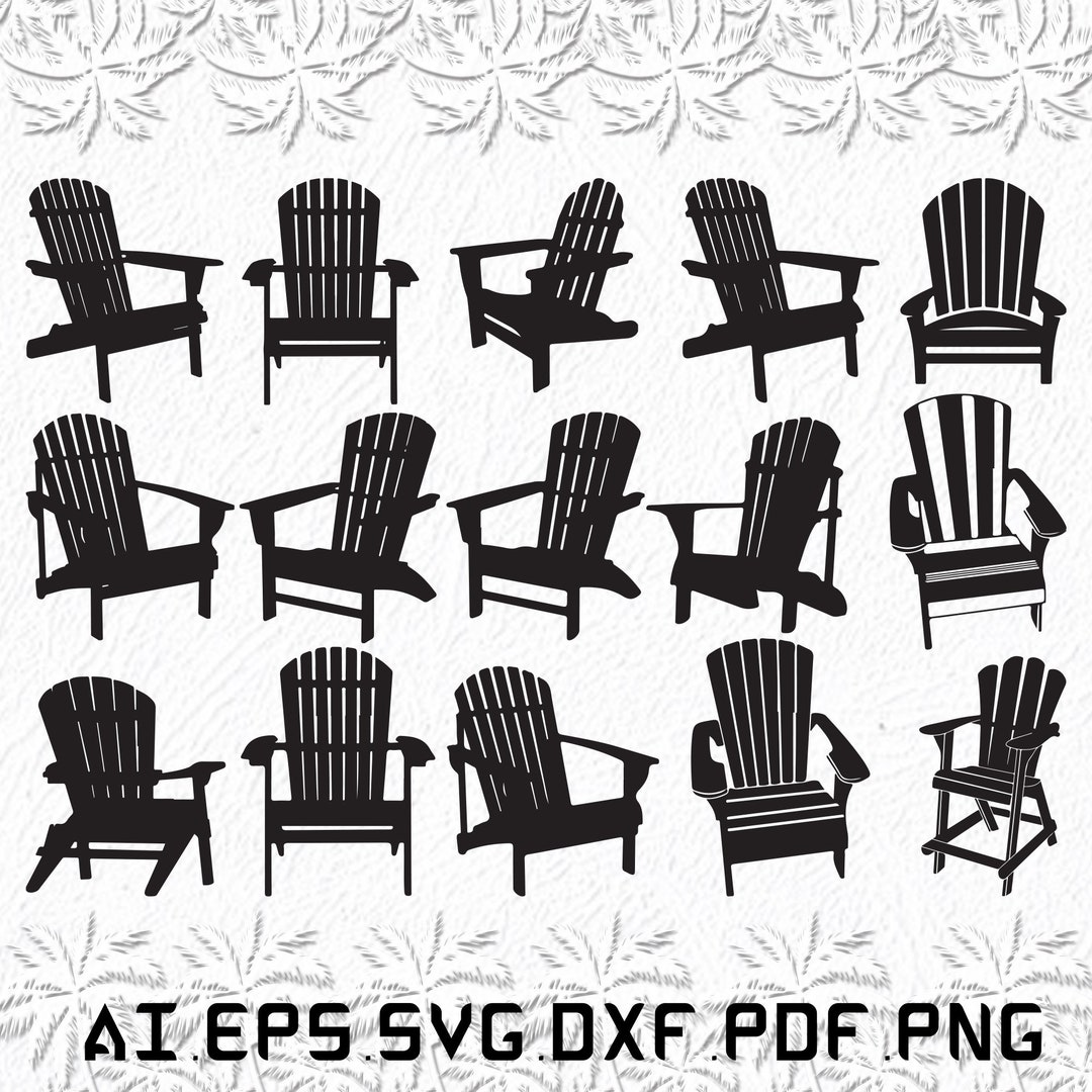 Adirondack Chair Svg, Adirondack Chairs Svg, Chair Svg, Sea, Chairs ...