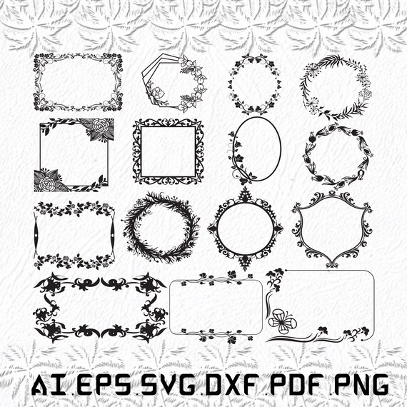 Floral Frame Svg Floral Svg Frame Svg Frames Pink SVG - Etsy