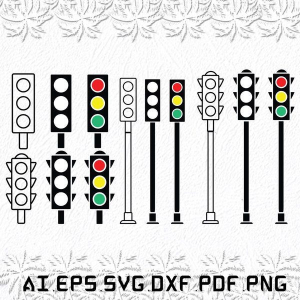 Traffic Lights Svg - Etsy