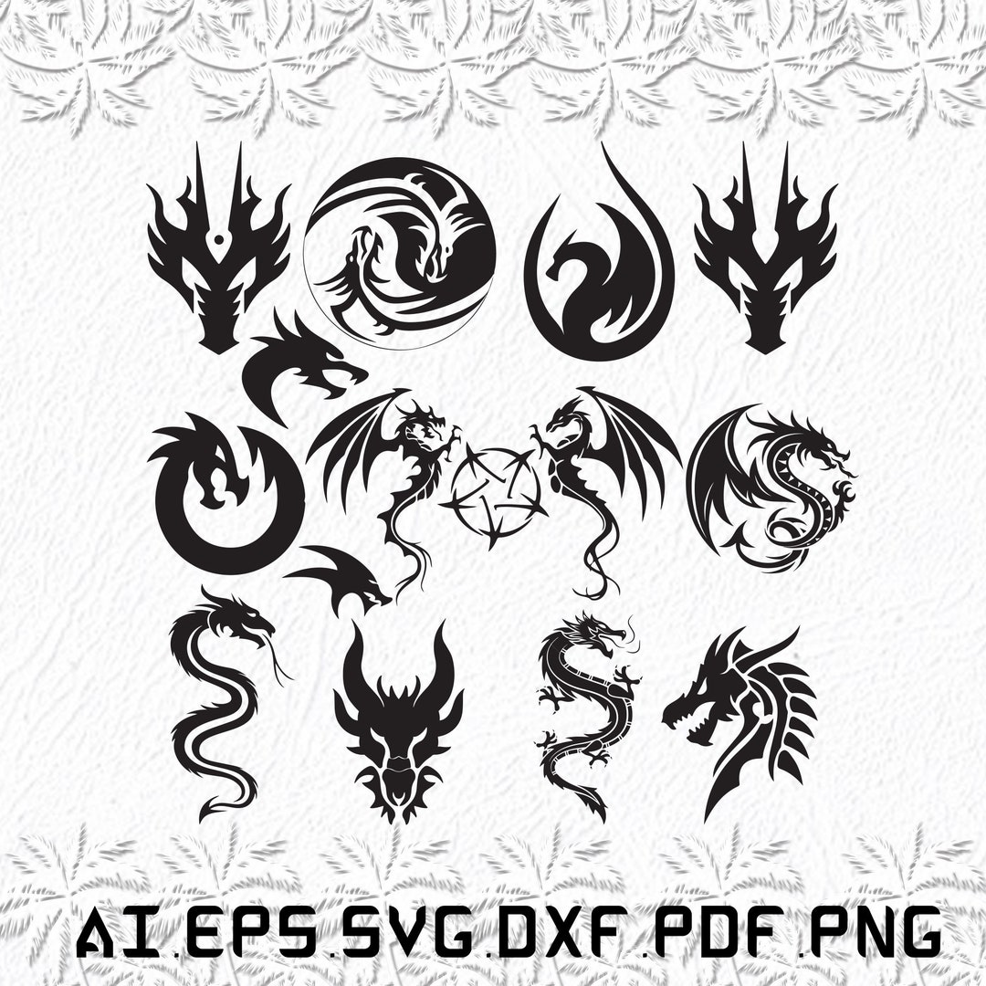 The Dragon Symbol Svg, the Dragon Symbols Svg, Dragon, Symbol, SVG, Ai ...