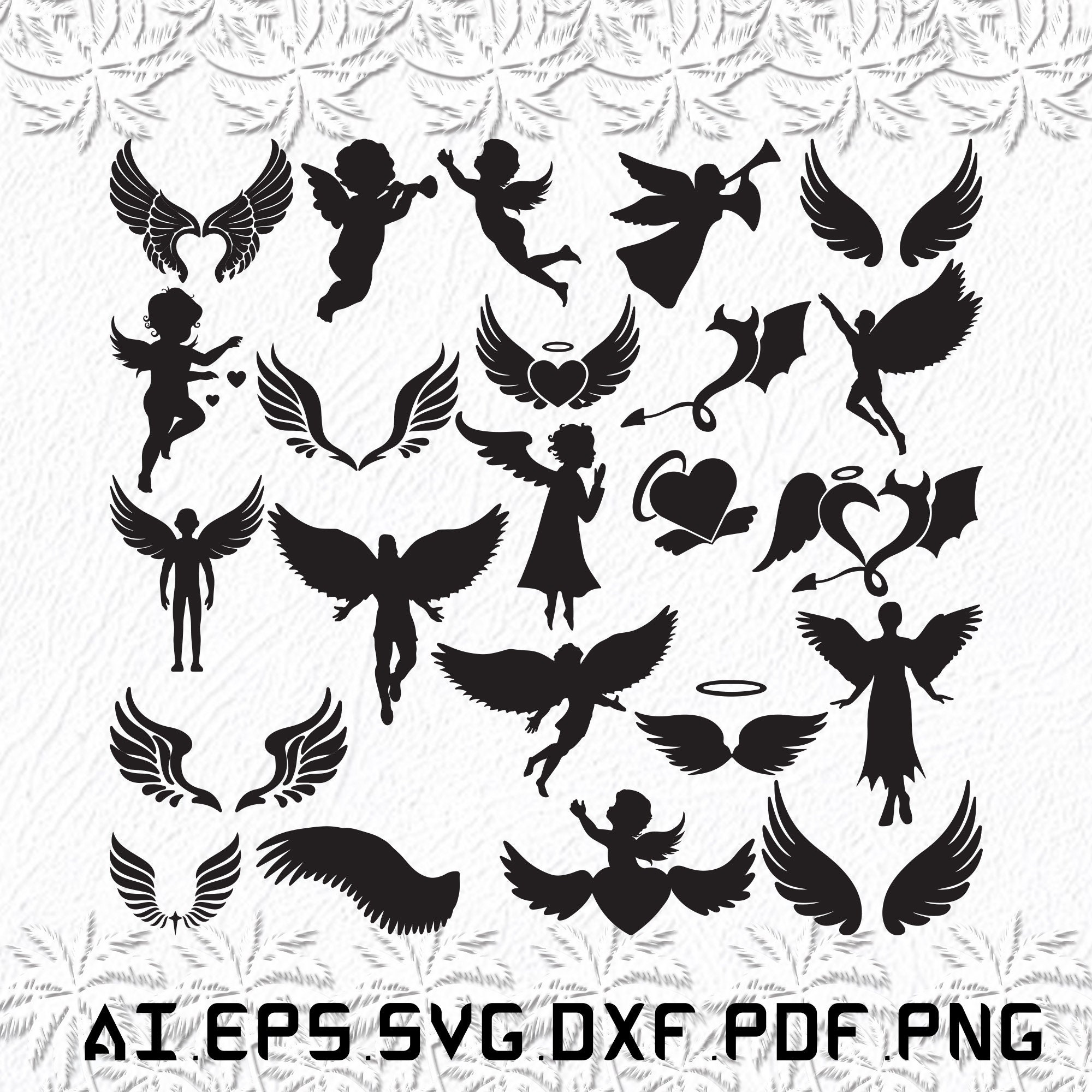 Angel Svg, Angels Svg, Cute Svg, Pink, Wings, SVG, Ai, Pdf, Eps, Svg ...