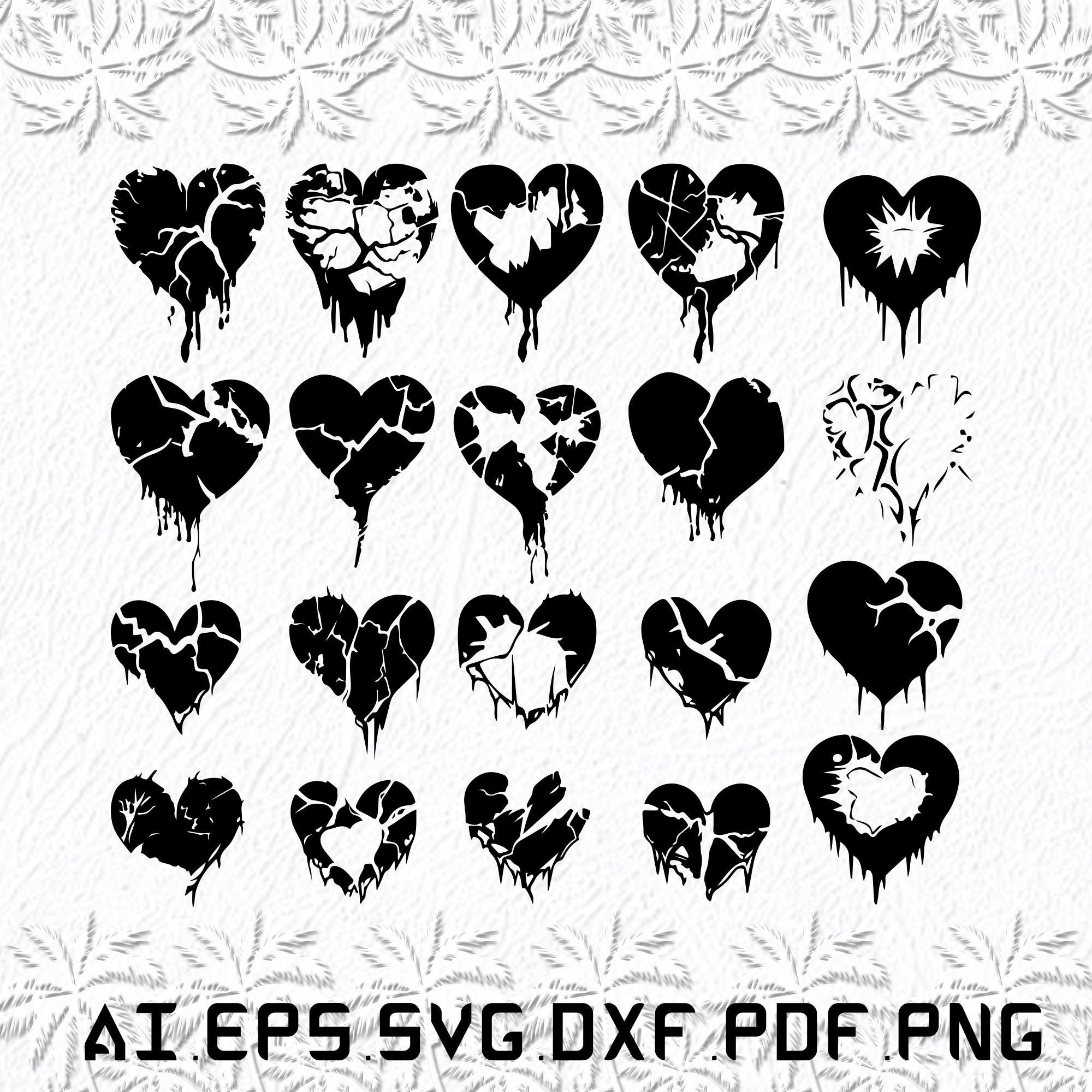 Broken Heart Svg, Broken Hearts Svg, Love Svg, Broken, Heart, SVG, Ai ...