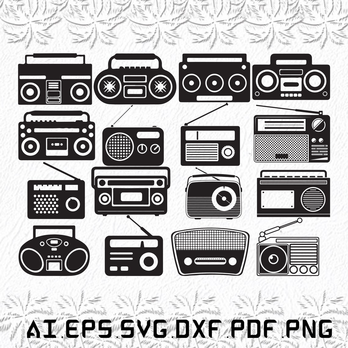 Radio Svg Radios Svg Music Svg Audio Song Svg Ai Pdf Eps Svg Dxf Png Etsy
