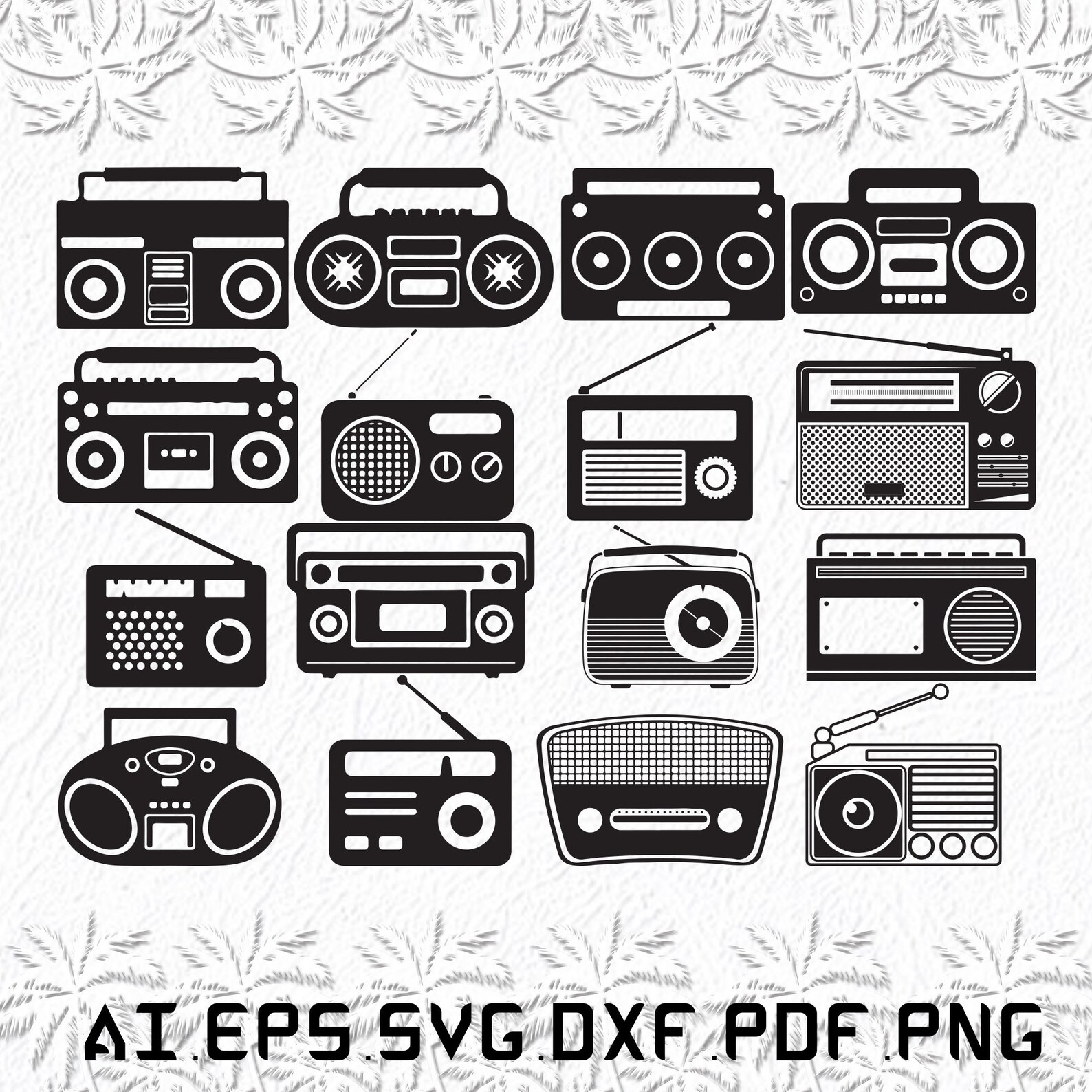 Radio Svg, Radios Svg, Music Svg, Audio, Song, SVG, Ai, Pdf, Eps, Svg ...