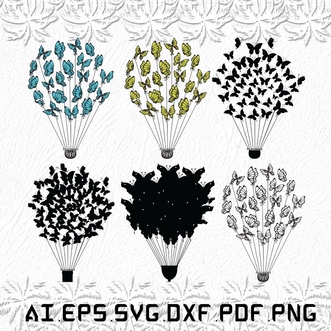 Balloon Svg, Bird Balloon Svg, Air Balloon Svg, Party, String, SVG, Ai ...