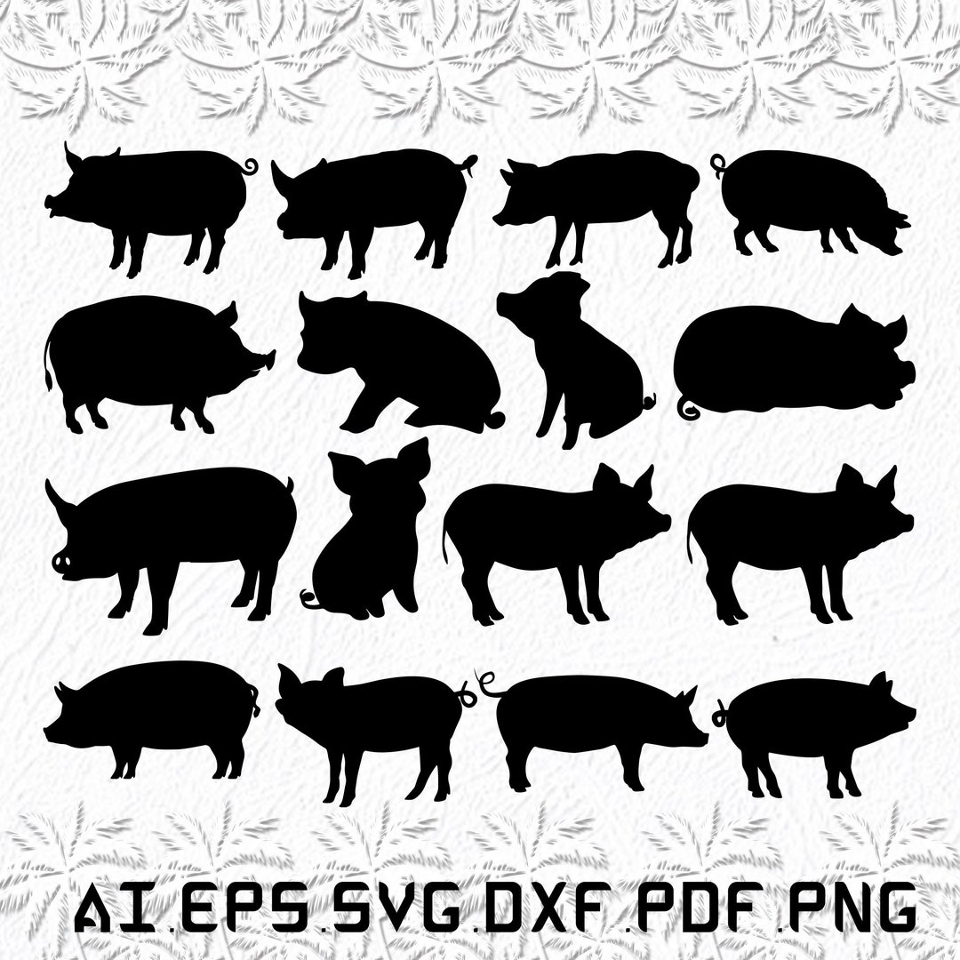 Pig Svg, Pigs Svg, Cute Svg, Animal, Animals, SVG, Ai, Pdf, Eps, Svg ...