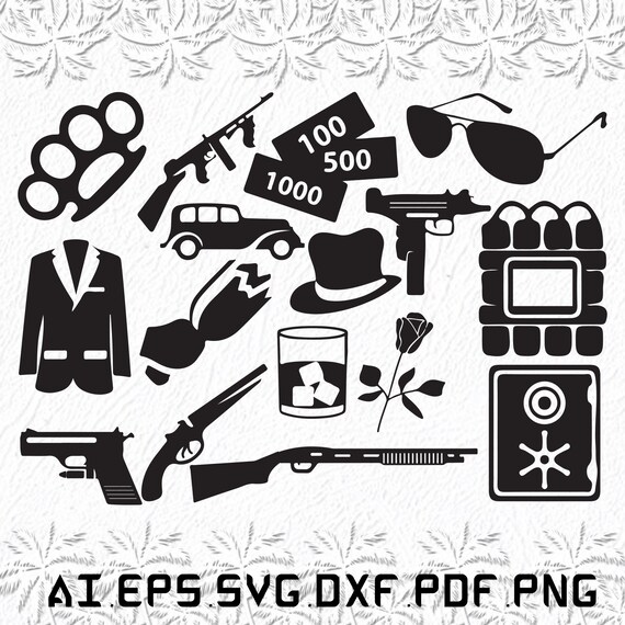 Gangster Equipment Svg Gangster Equipments Svg Gangster Svg - Etsy
