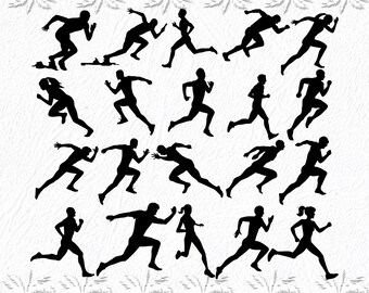 Runner Girl Heartbeat. Svg Png Eps Dxf Cut Files. (Instant Download) - Etsy