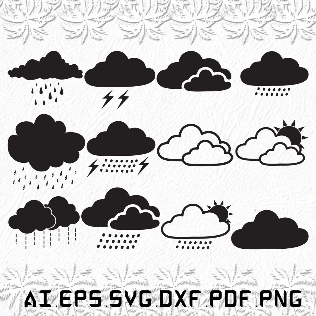 Rainy Cloud Sky Svg, Rainy Cloud Skys Svg, Sky Svg, Rainy Cloud, Rainy ...