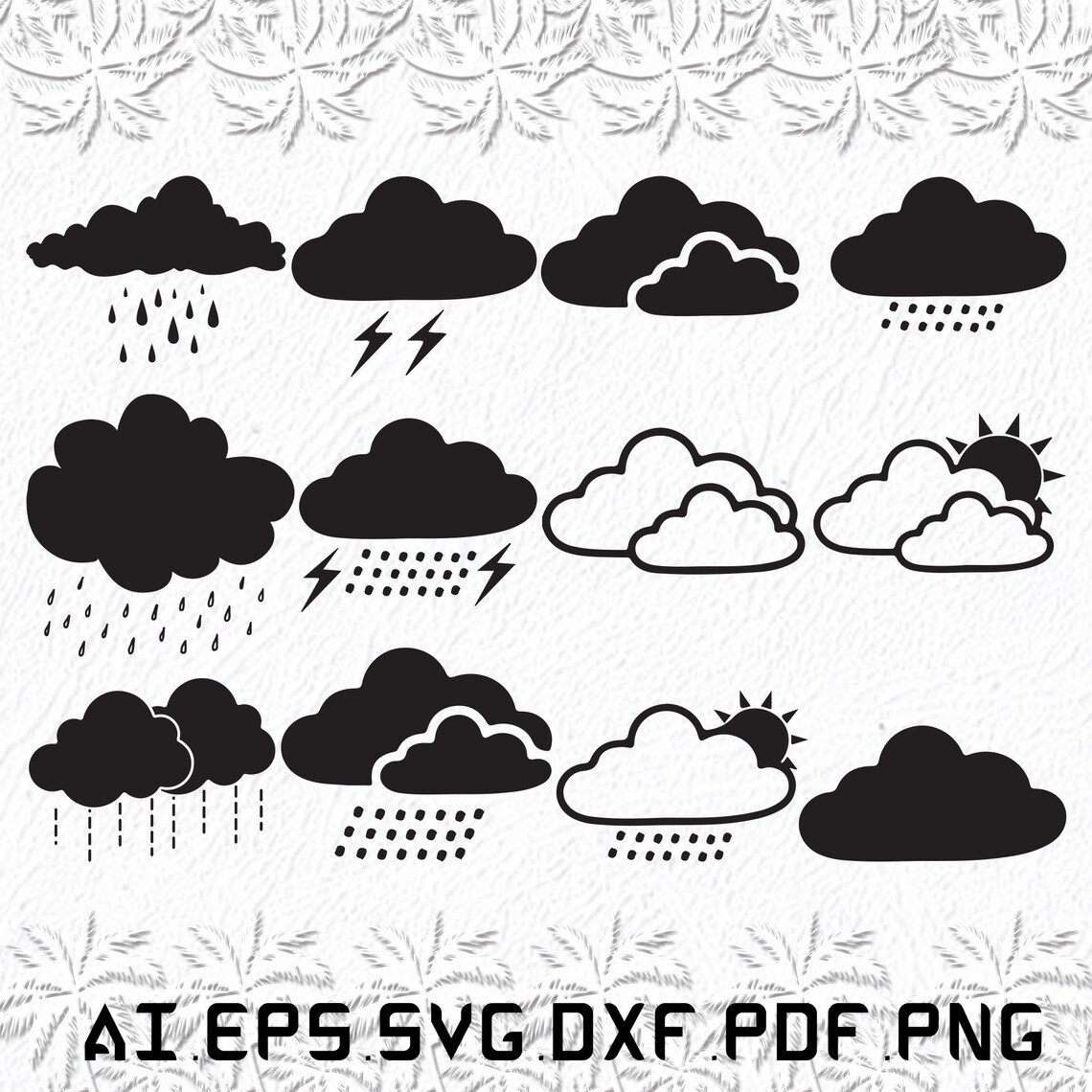 Rainy Cloud Sky Svg Rainy Cloud Skys Svg Sky Svg Rainy - Etsy