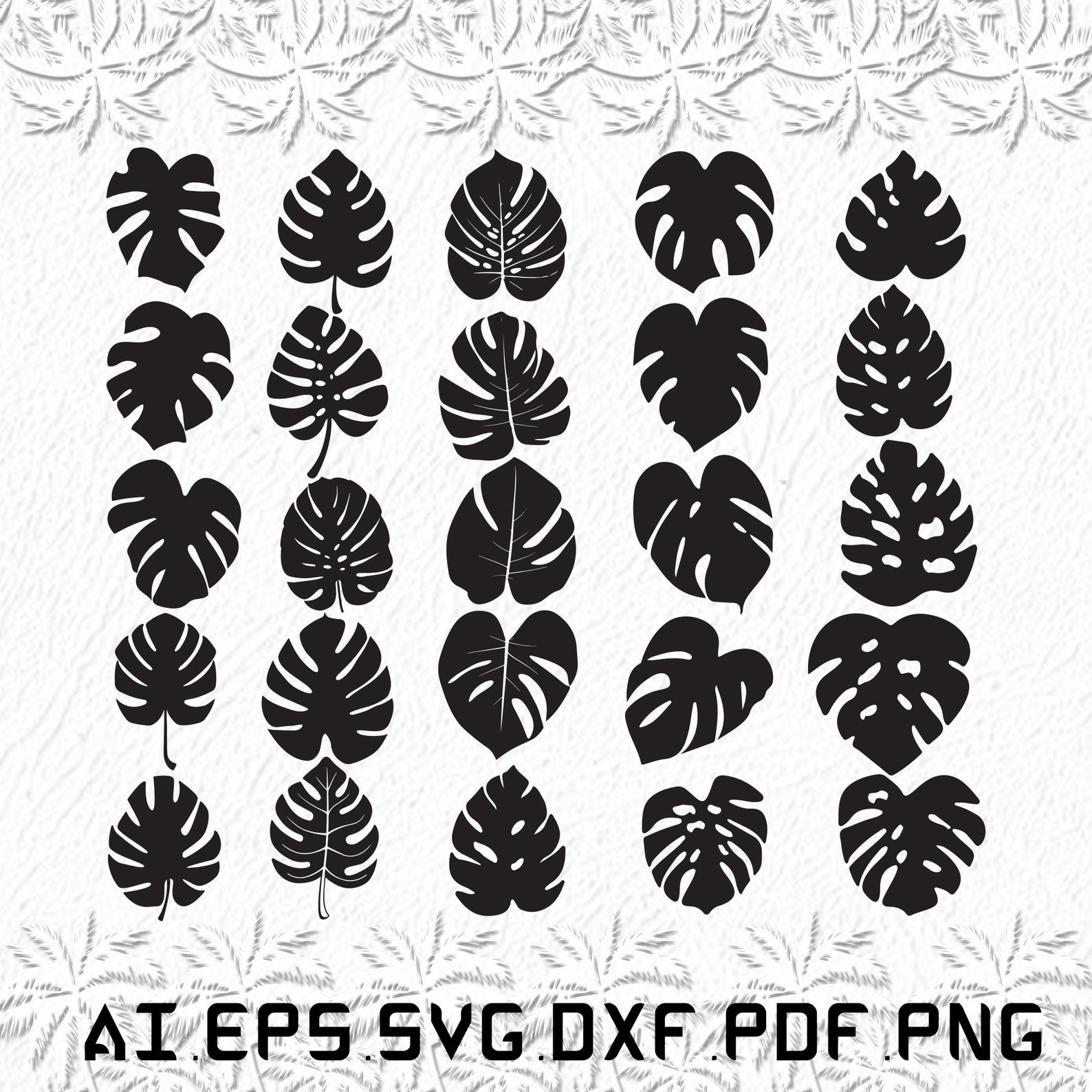 Monstera Svg Monsteras Svg Wood Svg Leaf Leaves SVG Ai - Etsy