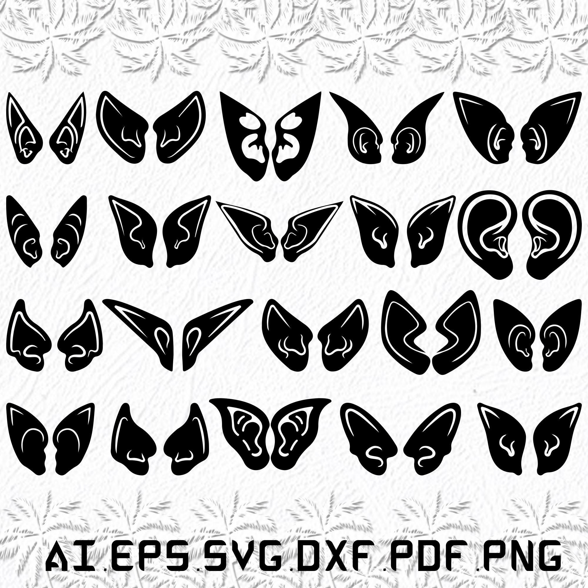 Elf Ears Svg, Elf Earss Svg, Cartoon Svg, Elf, Ears, SVG, Ai, Pdf, Eps ...