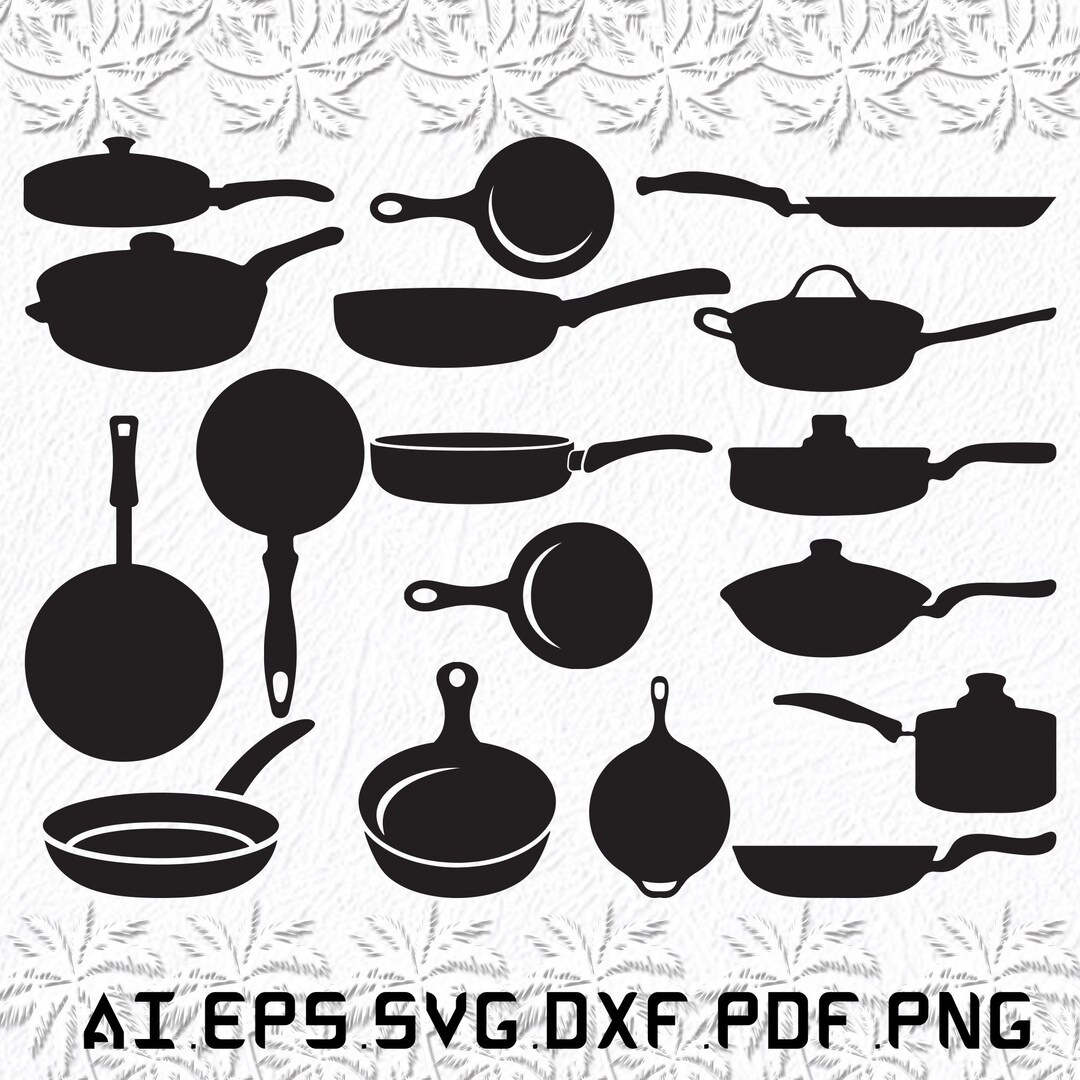 Frying Pan Svg, Frying Pans Svg, Pans Svg, Pan, Fry, SVG, Ai, Pdf, Eps ...