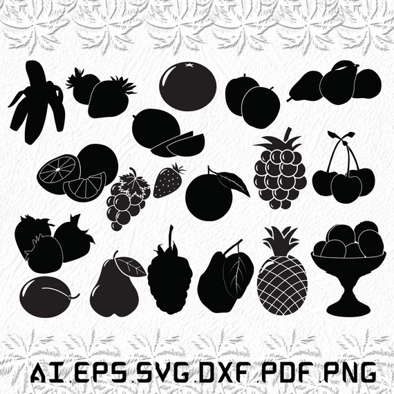 Fruits Svg Fruit Svg Cute Svg Food Nature SVG Ai Pdf - Etsy