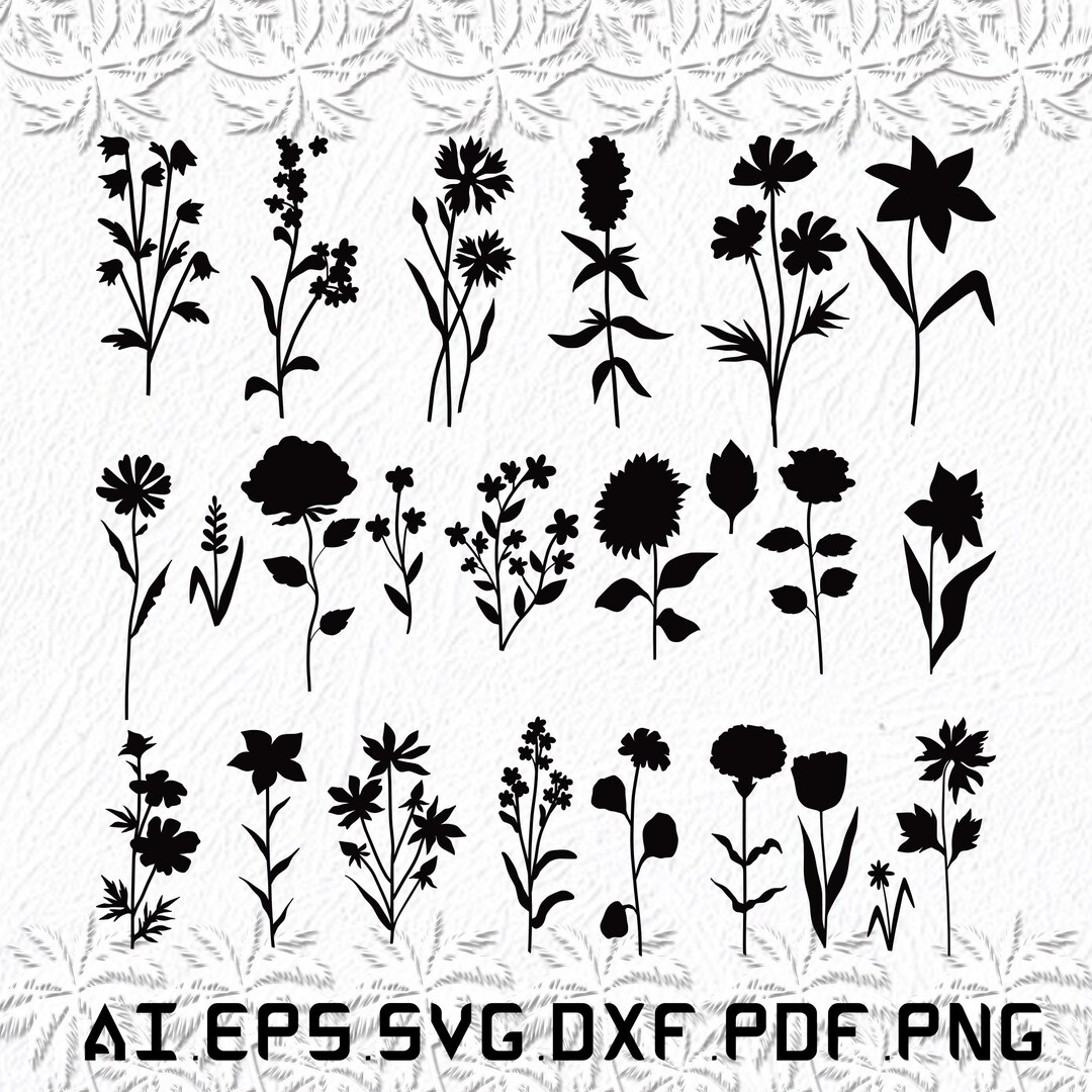 Wild Flower Svg, Wild Flowers Svg, Flowers Svg, Wild, Flower, SVG, Ai ...