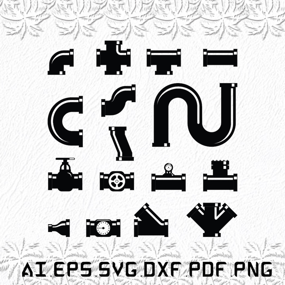 Pipe Fittings Svg, Pipe Fitting Svg, Pipe Svg, Pipe, Fittings, SVG, Ai ...