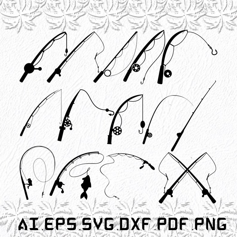 Fishing Rod Svg, Fishing Svg, Rod Svg, Fisher, Fish, SVG, Ai, Pdf, Eps ...