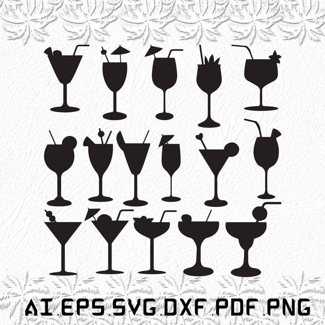 Cocktails Svg, Cocktail Svg, Love Svg, Bear, Glass, SVG, Ai, Pdf, Eps ...