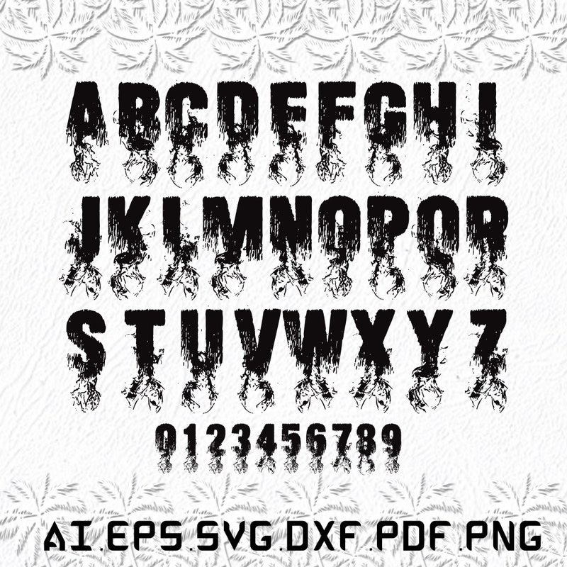 Fire Font Svg - Etsy