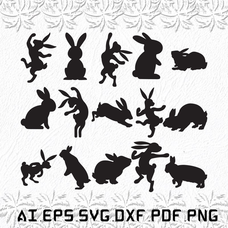 Rabbit Svg - Etsy