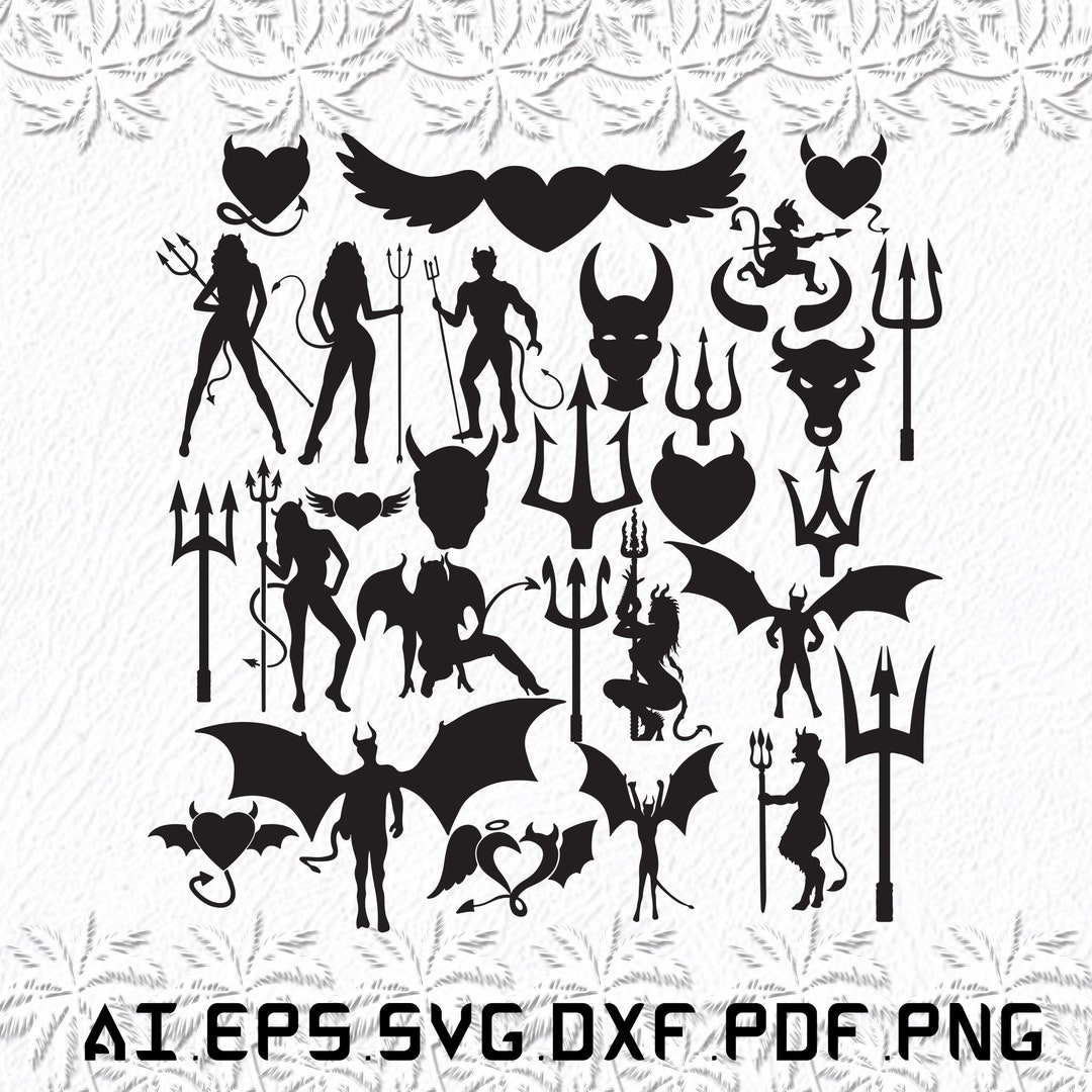 Devil Svg, Evil Svg, Demon Svg, Satan, Horror, SVG, Ai, Pdf, Eps, Svg ...