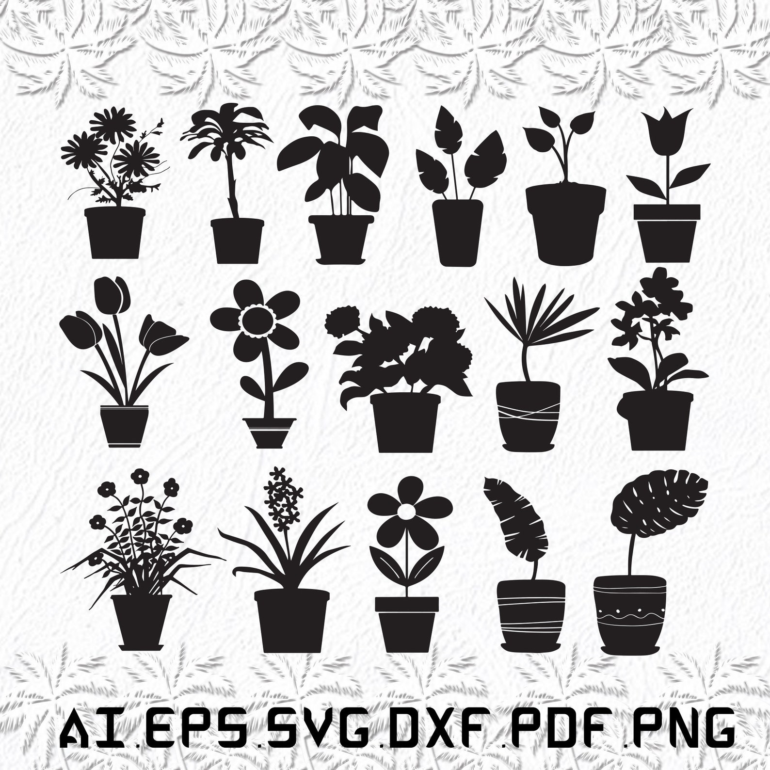 Flower in Pot Svg, Flower Svg, Pot Svg, Green, Nature, SVG, Ai, Pdf ...