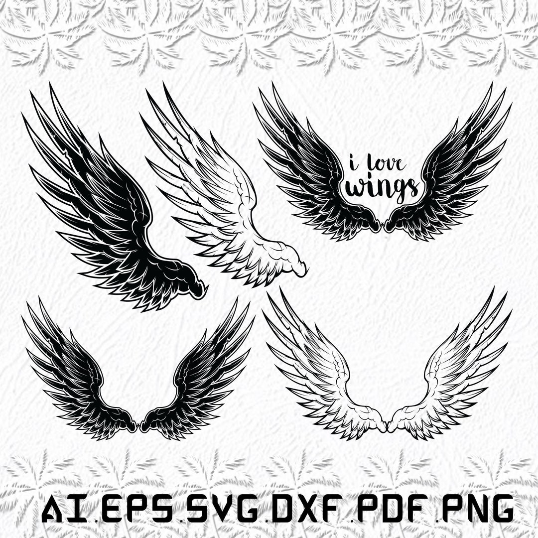 Wings Svg, Angel Wings Svg, Bird Wings Svg, Wings Birthday, Angel, SVG ...