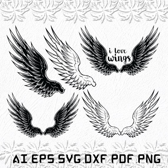 Wings Svg Angel Wings Svg Bird Wings Svg Wings Birthday - Etsy Finland