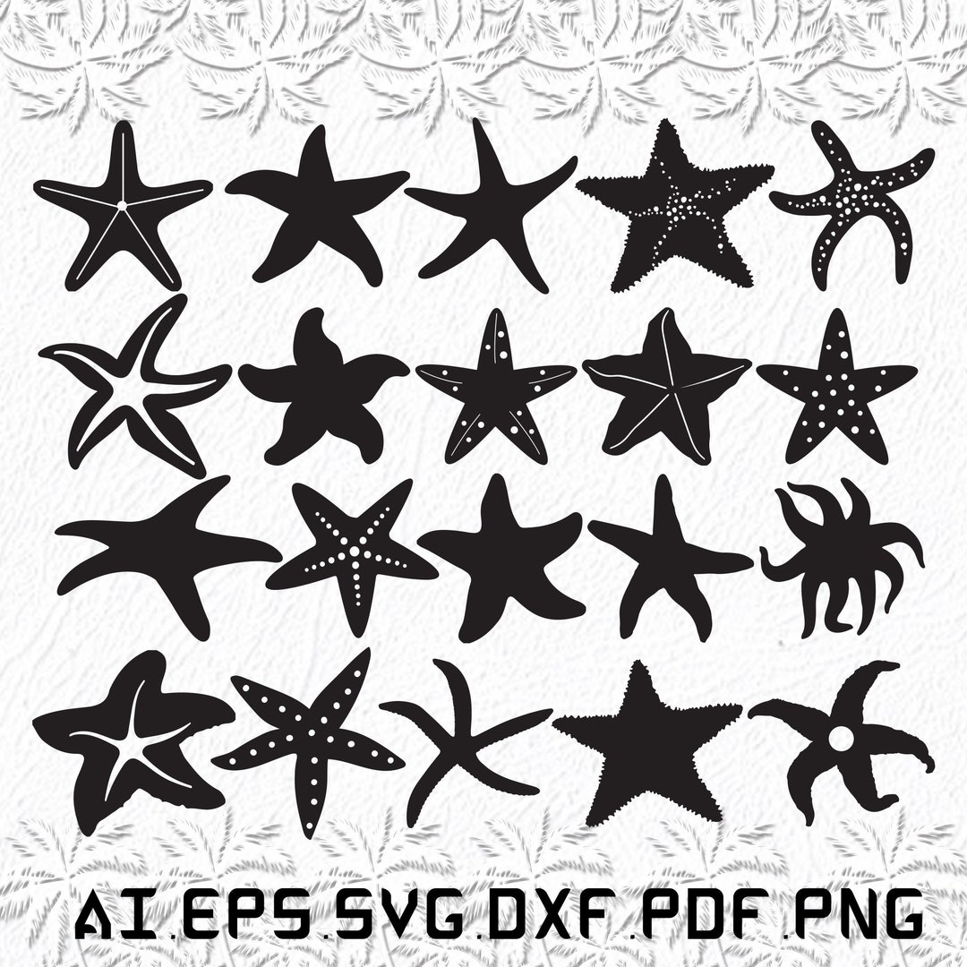Starfish Svg, Star Svg, Sea Svg, Ocean, Fish, SVG, Ai, Pdf, Eps, Svg ...