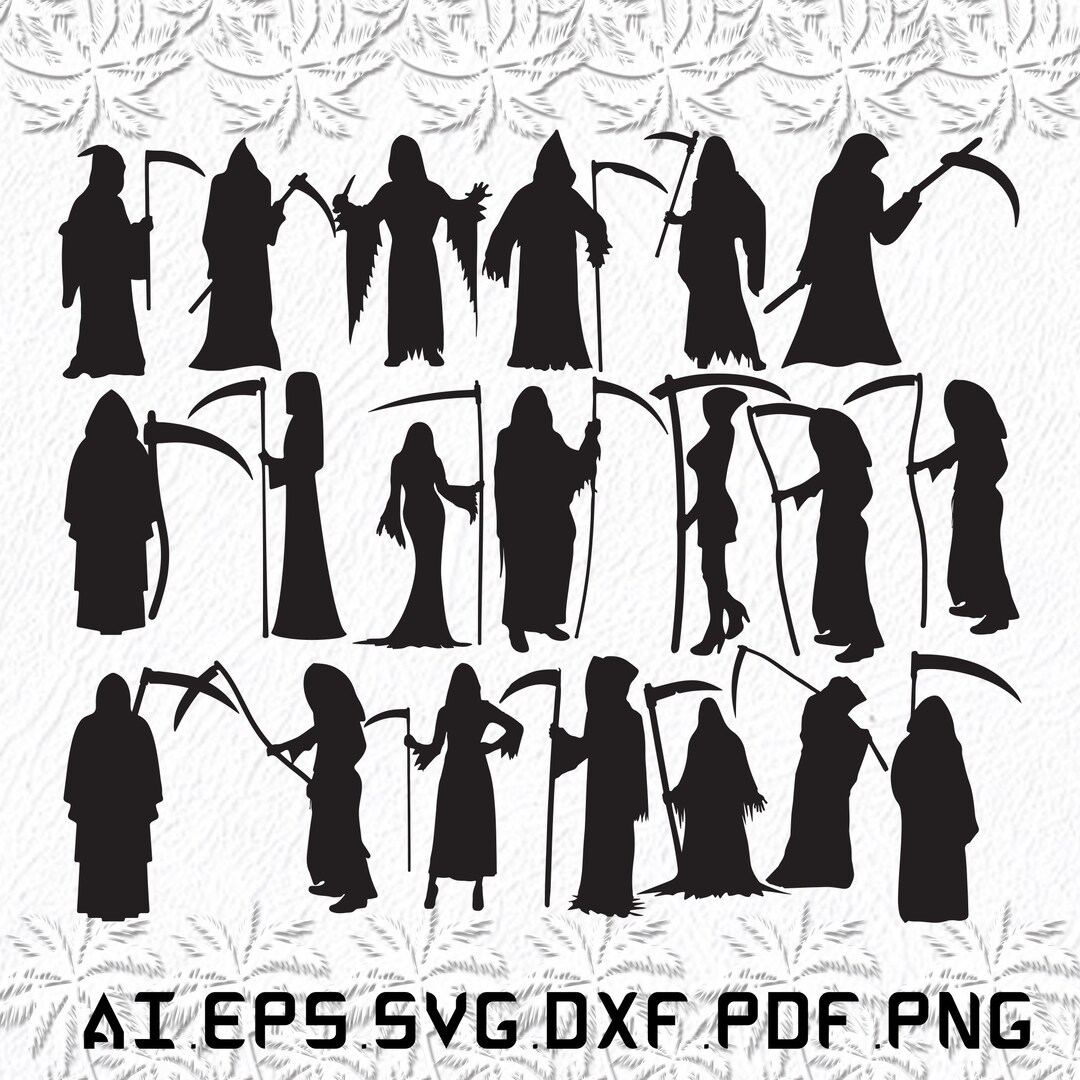 Grim Reaper Woman Svg, Grim Svg, Reaper Svg, Woman, Man, SVG, Ai, Pdf ...