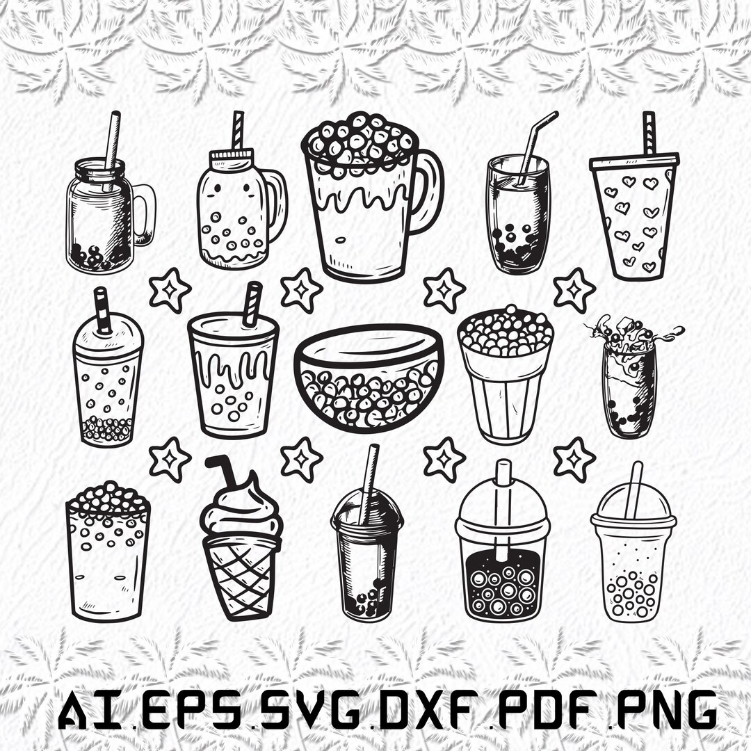 Bubble Tea Svg, Bubble Teas Svg, Bubble Svg, Tea, Bubbles, SVG, Ai, Pdf ...