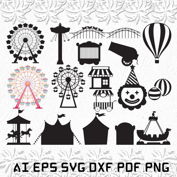 Amusement Park Svg - Etsy