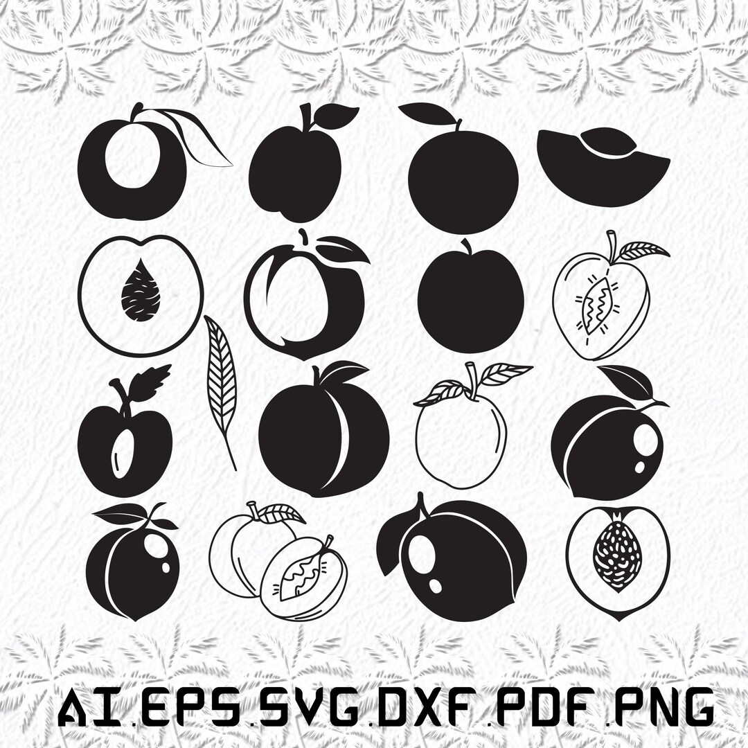 Peach Svg, Peachs Svg, Love Svg, Fruit, Fruits, SVG, Ai, Pdf, Eps, Svg ...