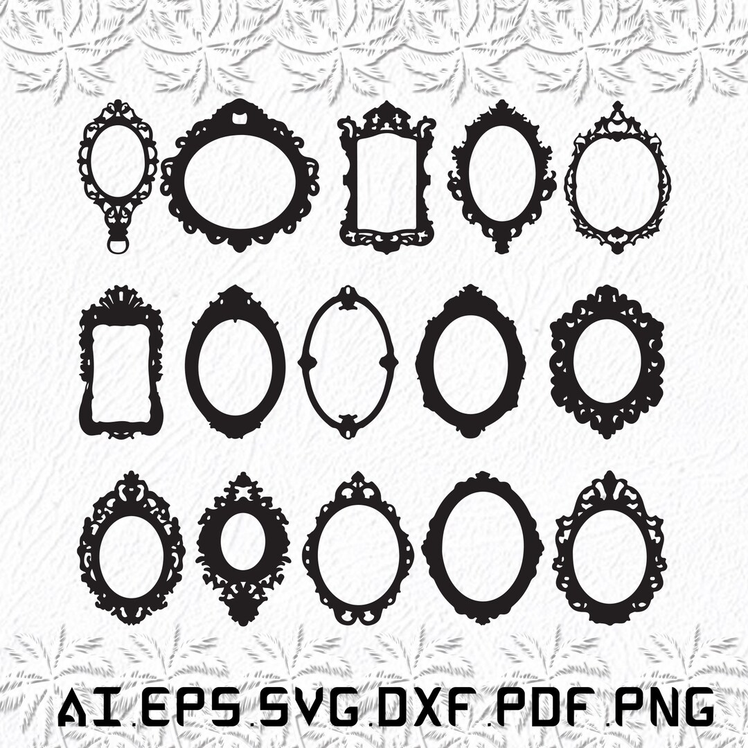 Mirror Frame Svg, Mirror Frames Svg, Mirror Svg, Frame, Frames, SVG, Ai ...