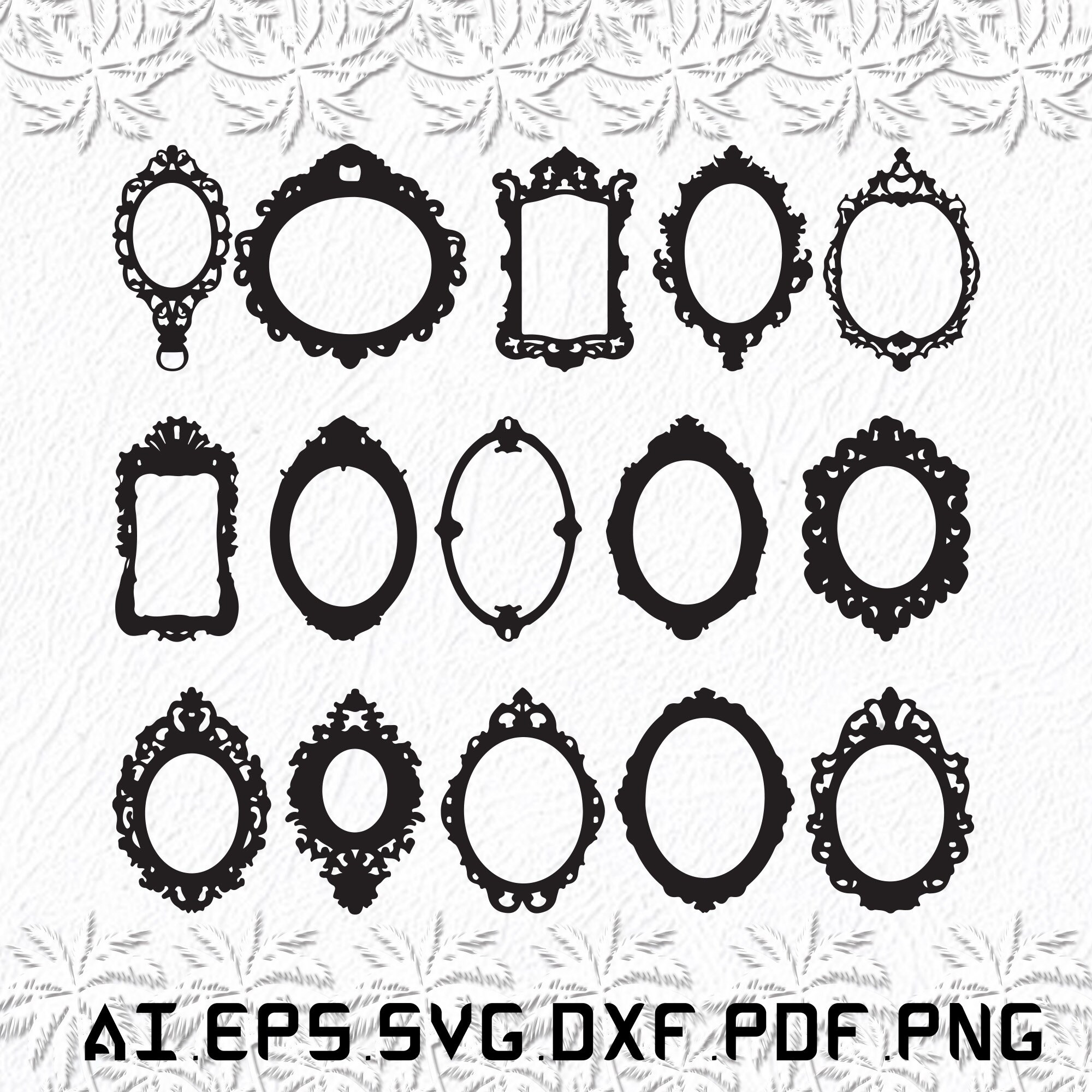 Mirror Frame Svg, Mirror Frames Svg, Mirror Svg, Frame, Frames, SVG, Ai ...