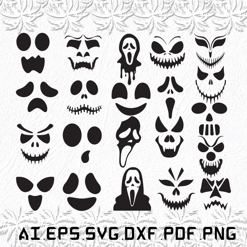 Ghost Face Svg, Ghost Svg, Face Svg, Horror, Spooky, SVG, Ai, Pdf, Eps ...