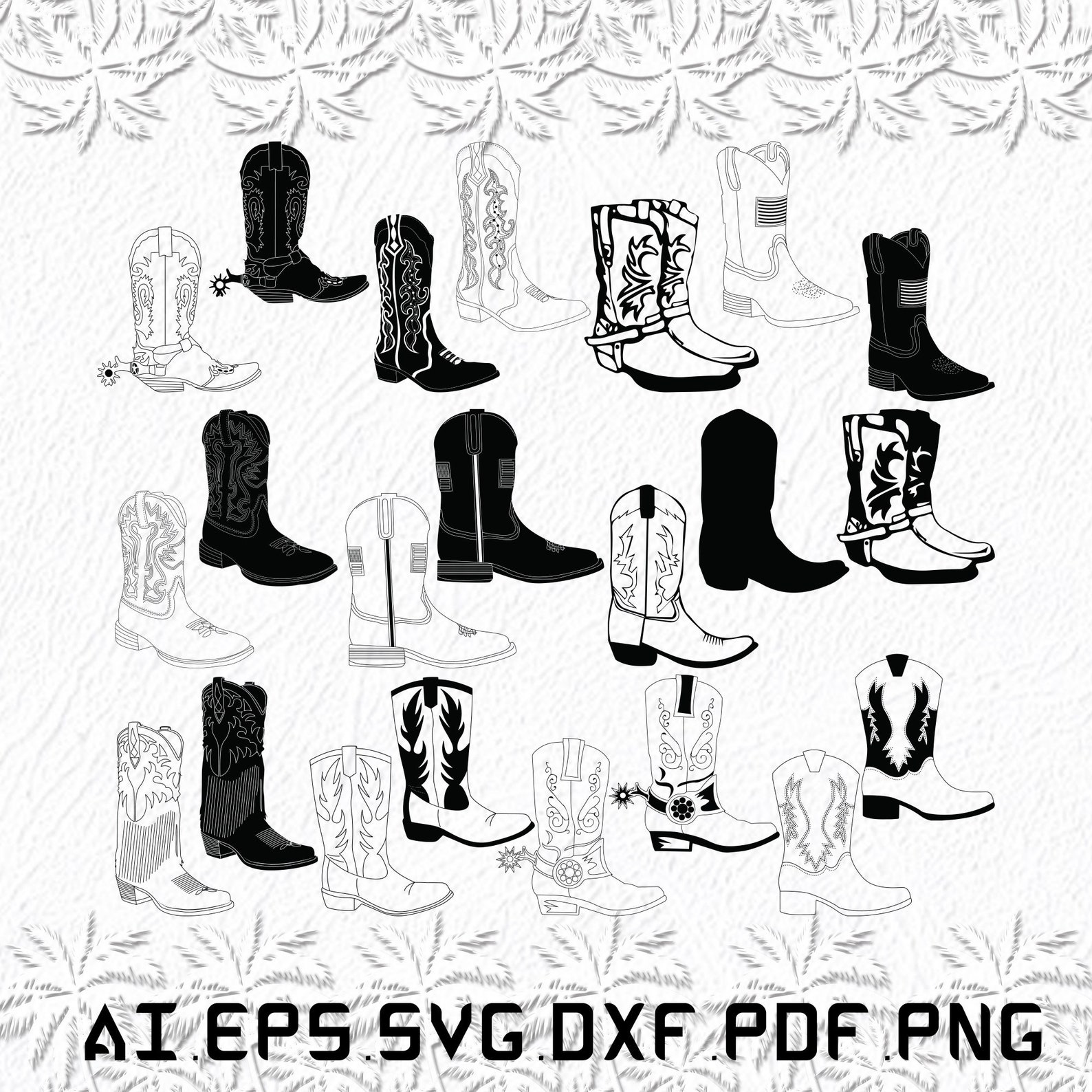 Cowboy Boots Svg, Cowboy Boot Svg, Cowboy Svg, Boots, Cow, SVG, Ai, Pdf ...