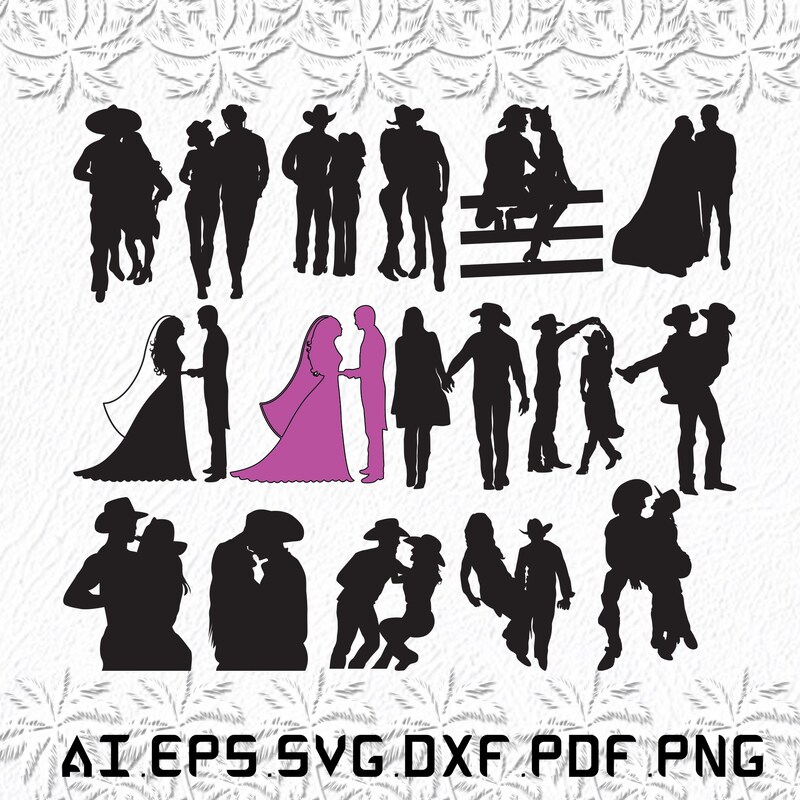 Western Couple Svg - Etsy
