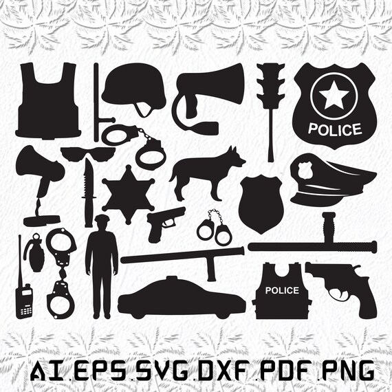 Police Equipment Svg Police Equipments Svg Equipments Svg - Etsy