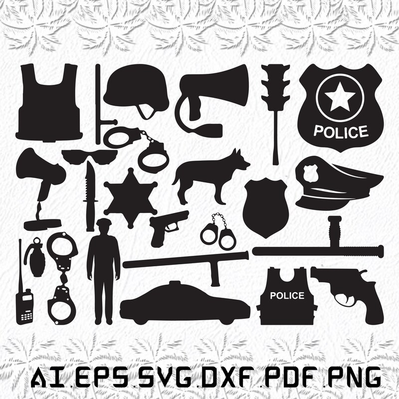 Police Svg - Etsy
