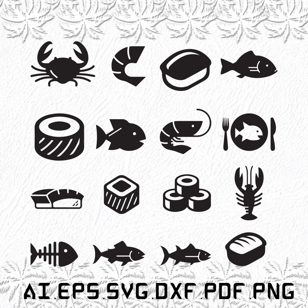 Sea Food Svg, Sea Foods Svg, Love Svg, Food, Sea, SVG, Ai, Pdf, Eps ...