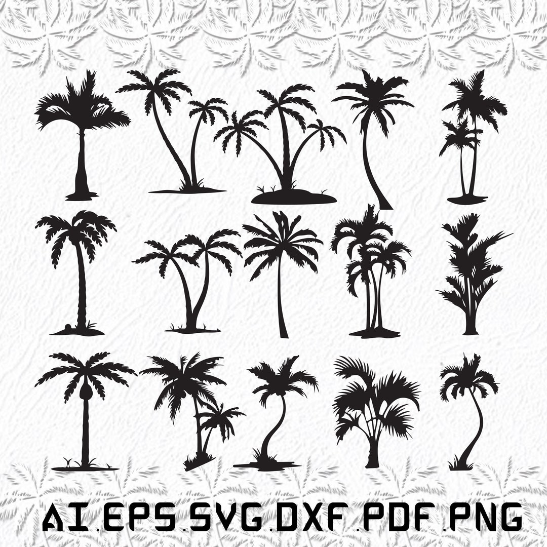 Palm Tree Svg, Palm Trees Svg, Palm Svg, Tree, Trees, SVG, Ai, Pdf, Eps ...
