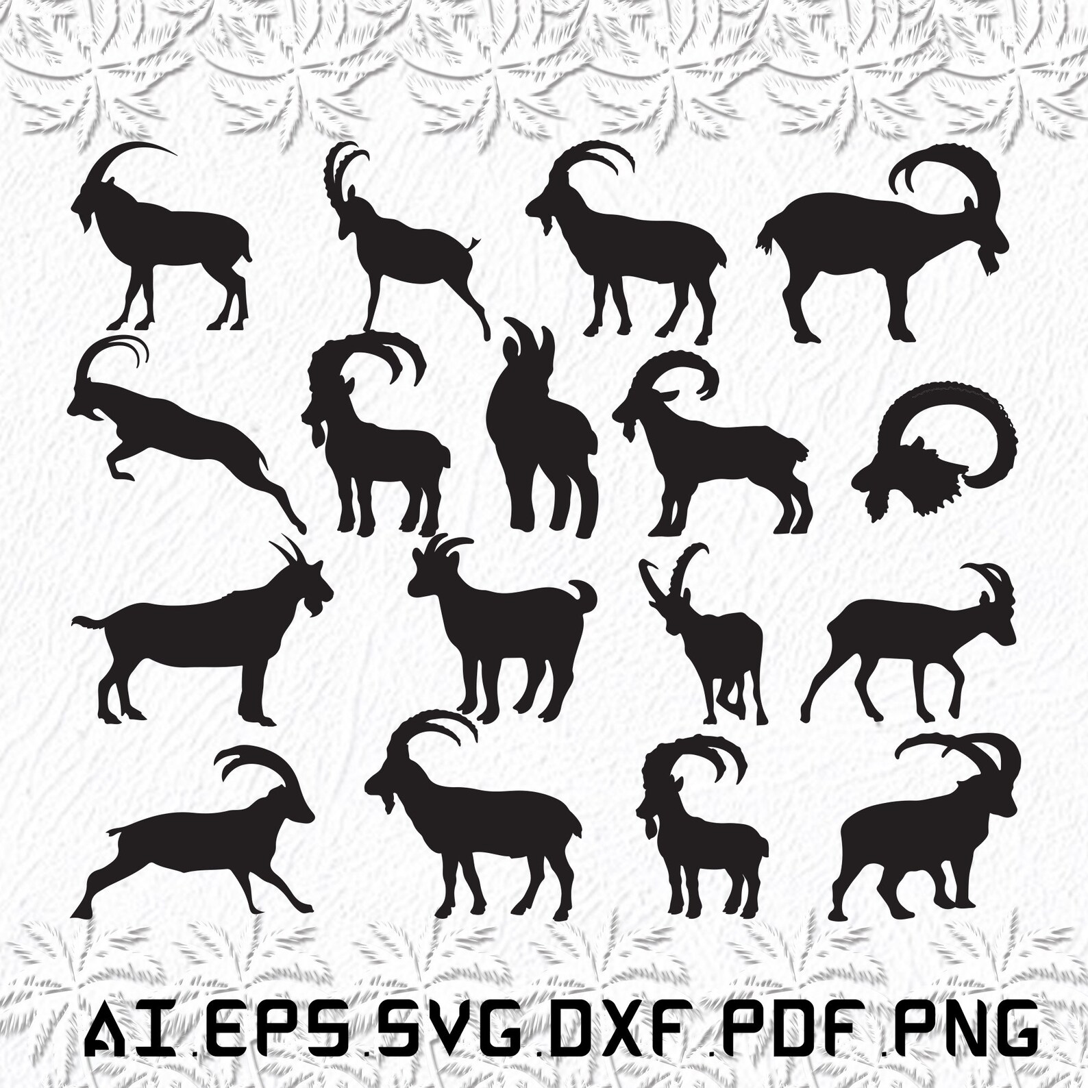 Steinbock svg Steinbock svg Natur svg Tier Tiere SVG ai - Etsy