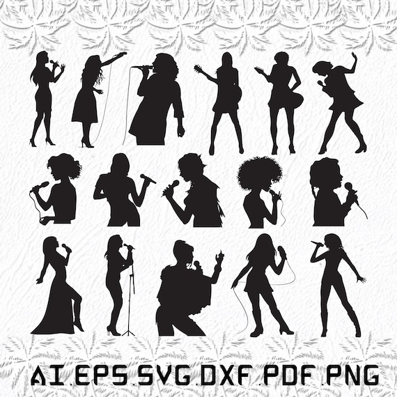 Singer Woman Svg Singer Svg Woman Svg Girl Girls SVG Ai - Etsy
