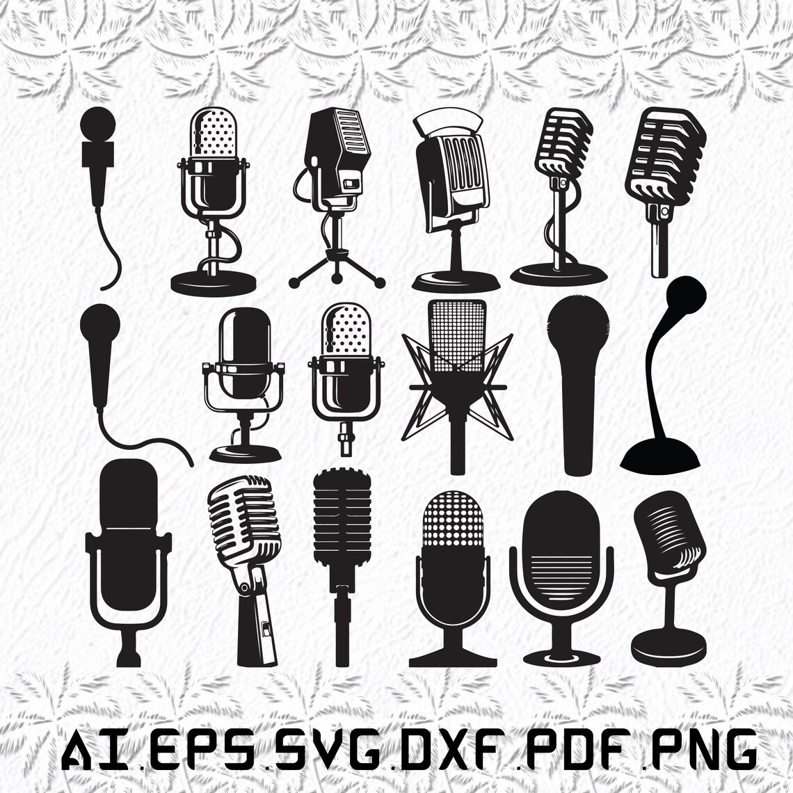 Microphone Svg, Microphones Svg, Micro Svg, Phone, Phones, SVG, Ai, Pdf ...