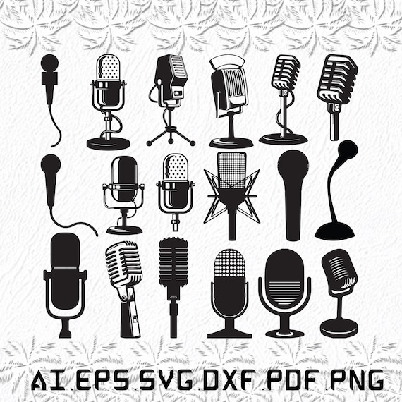 Microphone Svg Microphones Svg Micro Svg Phone Phones - Etsy