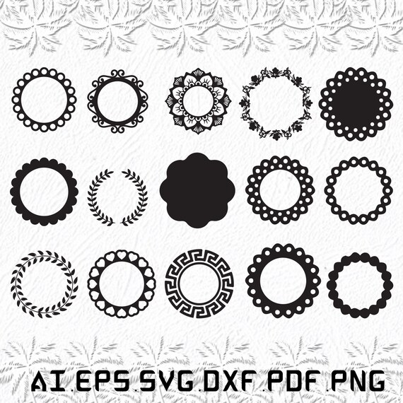 Circle Monogram Svg Circle Monograms Svg Circle Svg - Etsy