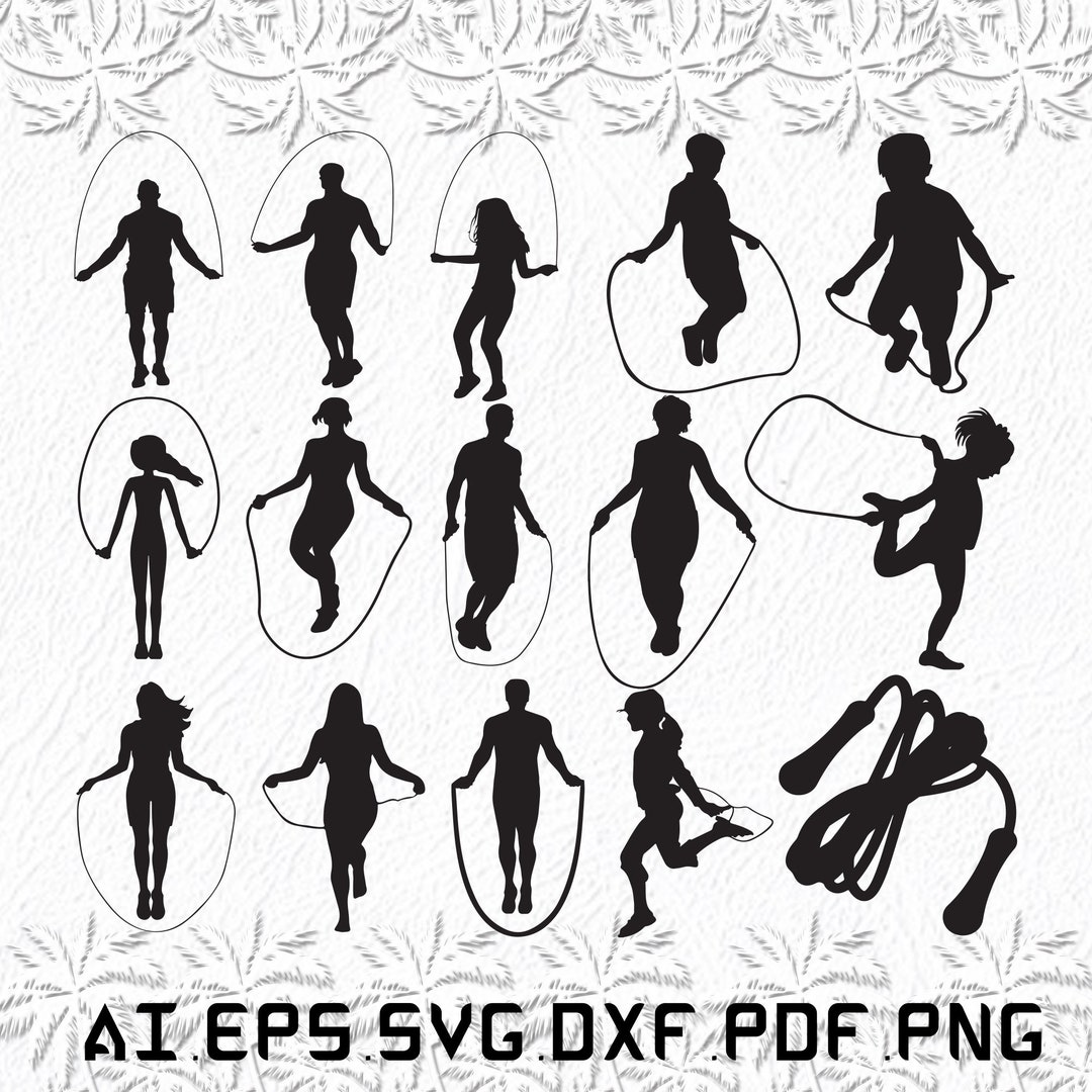 Jumping Rope Svg, Jumping Svg, Jumpings Svg, Rope, Jump, SVG, Ai, Pdf ...