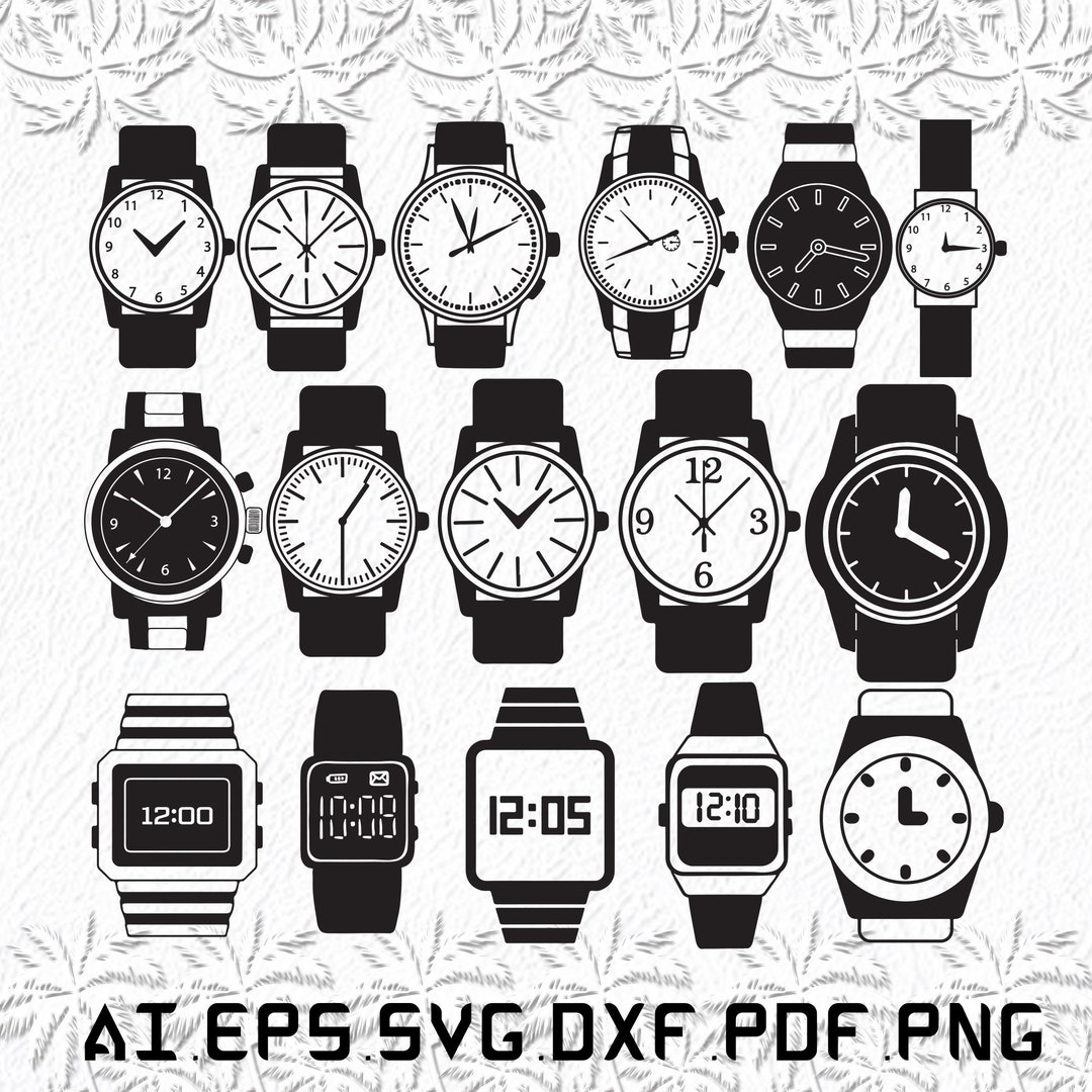 Wrist Watch Svg, Wrist Svg, Watch Svg, Time, Date, SVG, Ai, Pdf, Eps ...