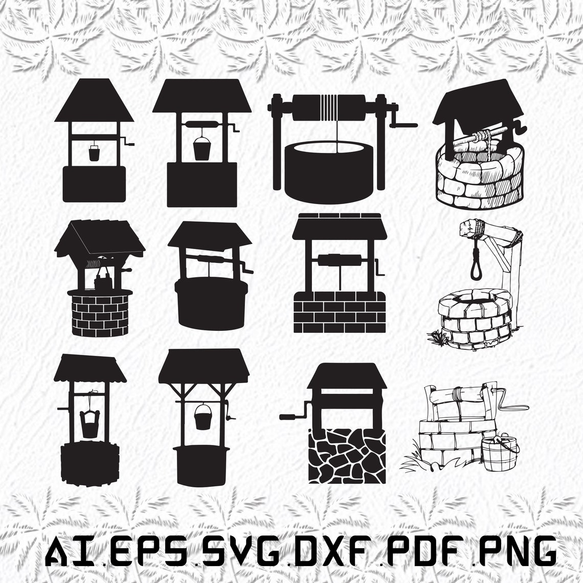 Water Well Svg, Water Svg, Wells Svg, Well, River, SVG, Ai, Pdf, Eps ...